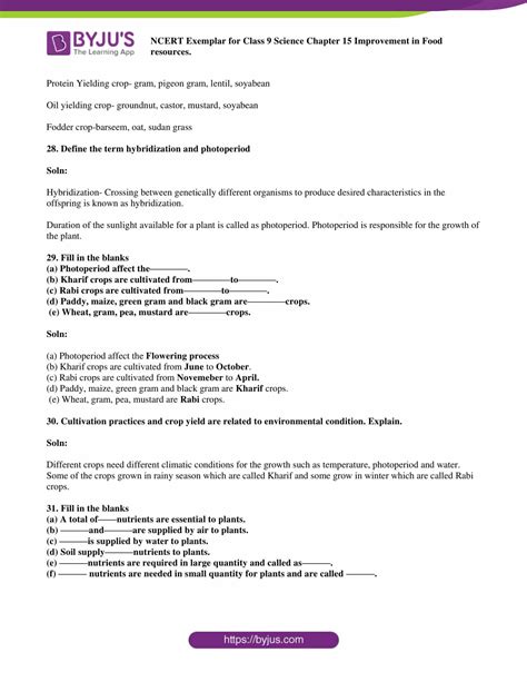 Ncert Exemplar Class 9 Science Solutions Chapter 15 Improvement In
