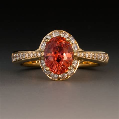 Padparadscha Sapphire Rose Gold Ring