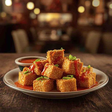 Crispy Tofu Bites With Sweet Chili Sauce