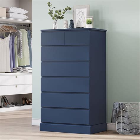 Light Blue Tall Dresser