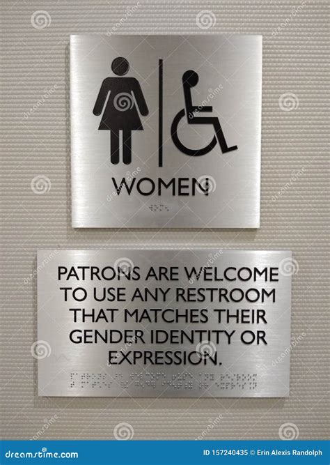 Gender Neutral Restroom Sign Editorial Image 98477070