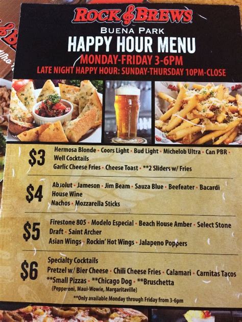 Rock And Brews Happy Hour Times At Catherine Dorsey Blog