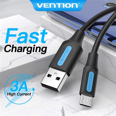 Cáp Micro Usb Vention 3a Sạc Nhanh Usb A Sang Micro Usb 20 Truyền Dữ