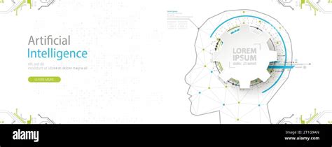 Artificial Intelligence Ai And Big Data Concept Machine Cyber Mind Humen Face With Binary