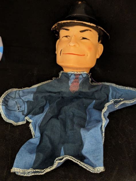 1960s Ideal Dick Tracy Vintage Hand Puppet Dick Tracy With Blue Cloth