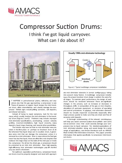 Compressor Suction Drums Pdf Drop Liquid Liquids