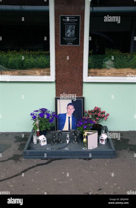 Shrine In Stourbridge Town Centre For Knife Crime Victim Ryan Passey
