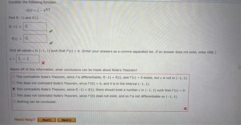 Solved Consider The Foliowing Function Fx1−x23 Find