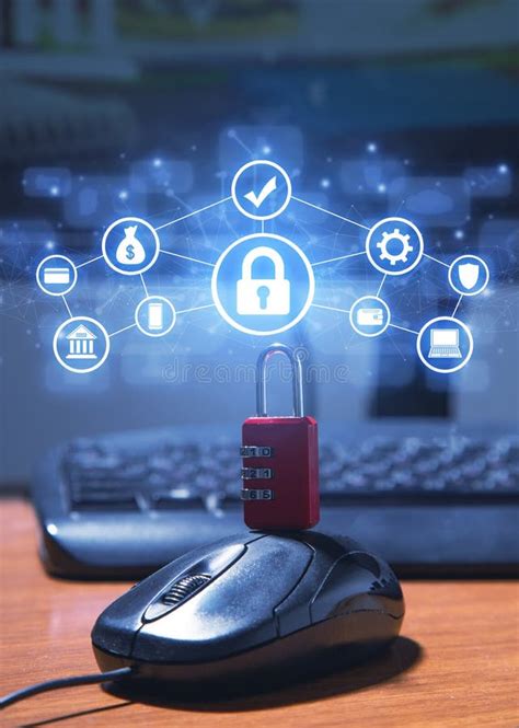 concept of internet security network technology data security stock