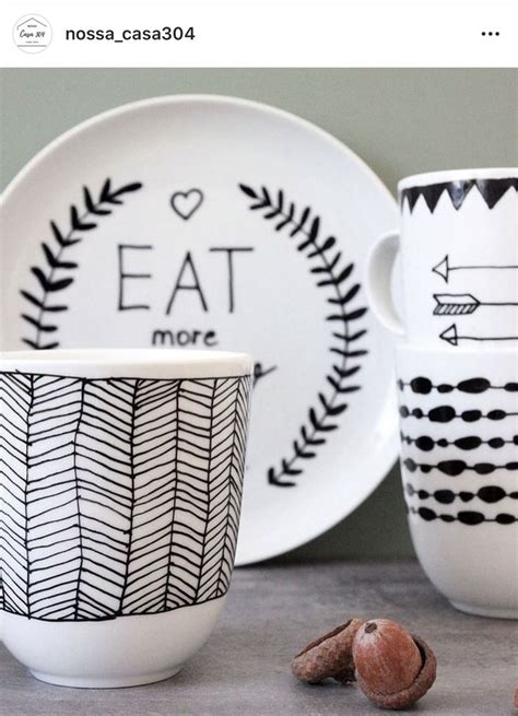 Decoração Em Louças Tassendesign Diy Geschirr Diy Geschenke Liebe