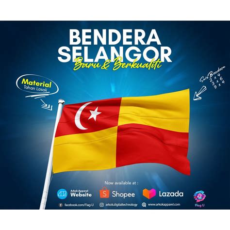 Bendera Selangor I Flag Of Selangor I Selangor Flag Shopee Malaysia