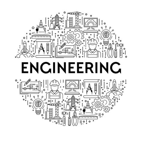 Building And Science Engineering Industries Line Vector Image