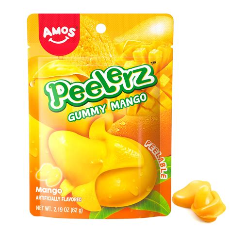 Get Amos Peelable Gummy Candy Mango 4d Gummies Peely Fruity Filled