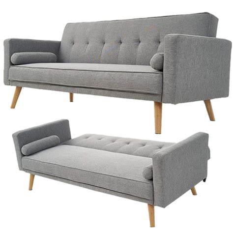 Buy Palidn Seater Linen Fabric Sofa Bed Recliner Er Sofa Click Clack Mechanism Couch With