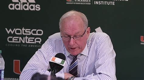 Jim Boeheim Postgame News Conference After Syracuse Basketball At Miami