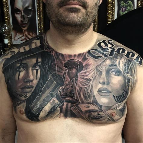 Killer Chest Tattoos 2019 Big Chest Tattoo Sticker Temporary Tattoo