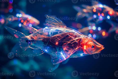 Futuristic Fish Robots Controlled By Ai Intelligence In Nature