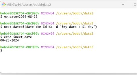 Bash How To Increment A Date Collecting Wisdom