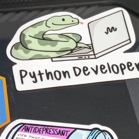 Python Developer Tech Pun Stickers Etsy