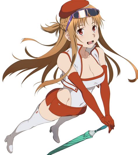 Puge Asuna Sao Sword Art Online 1girl D Alternate Costume Aviator Sunglasses Beret