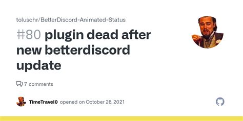 Plugin Dead After New Betterdiscord Update · Issue 80 · Toluschr