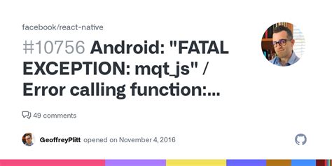 Android Fatal Exception Mqtjs Error Calling Function Rctdeviceeventemitteremit