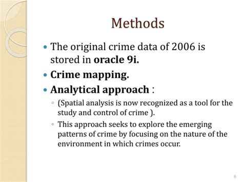 Spatial Analysis For Crime Pattern Of Metropolis In China Pptx