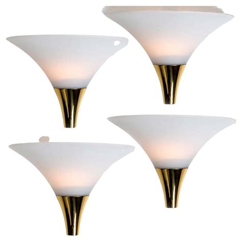 1 Of The 5 Pyramid Shaped Massive Brass Wall Lamps 1970s For Sale At