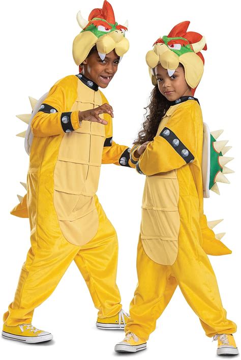 Disguise Bowser Costume Hooded Jumpsuit Official Super