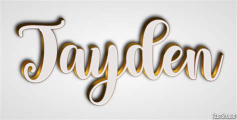 Jayden Name In Cursive Tattoo
