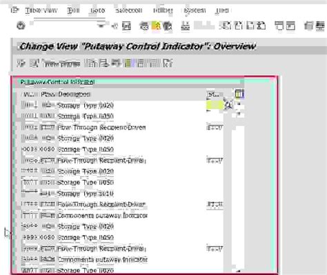 Define Putaway Control Indicator