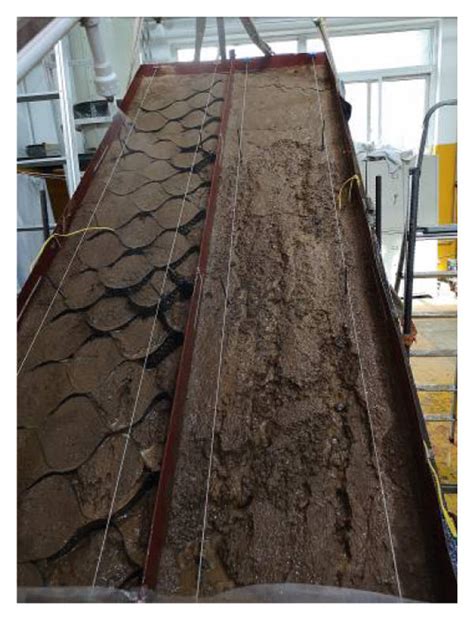 Development Of Slope Erosion During Rainfall Left Geocell Supported