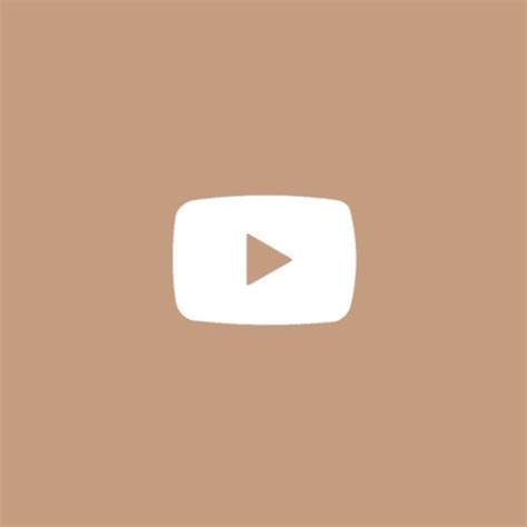 Youtube Icon App Brown Pastel Brown Icon App Aesthetic Widget