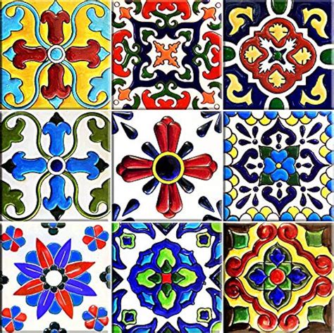 Tile Stickers Backsplash Tiles By Mi Alma 6x6 Inch 24 Pcs Talavera Tile