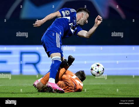 Josip Drmic Of Dinamo In Action During Uefa Champions League Play Off Second Leg Match Between