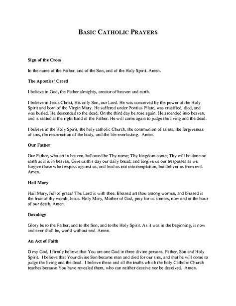 Basicprayers Basic Prayer Basic Catholic Prayers Sign Of The Cross