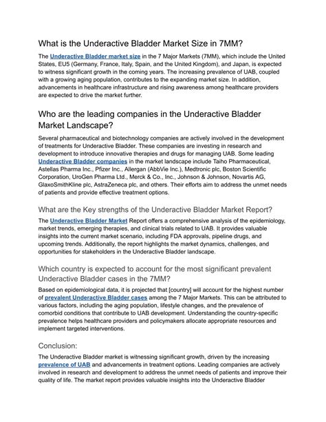 Ppt Underactive Bladder Market Powerpoint Presentation Free Download