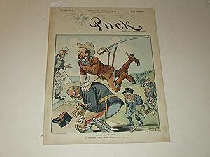 1901 Puck Magazine Army Leap Frog Suburban Diplomacy Good