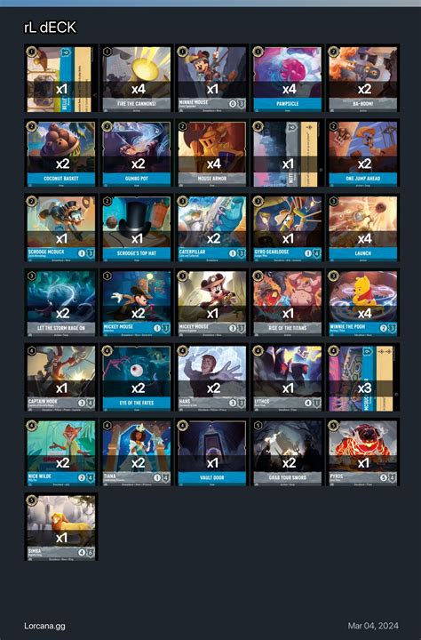 Rl Deck Lorcana Deck Lorcanagg