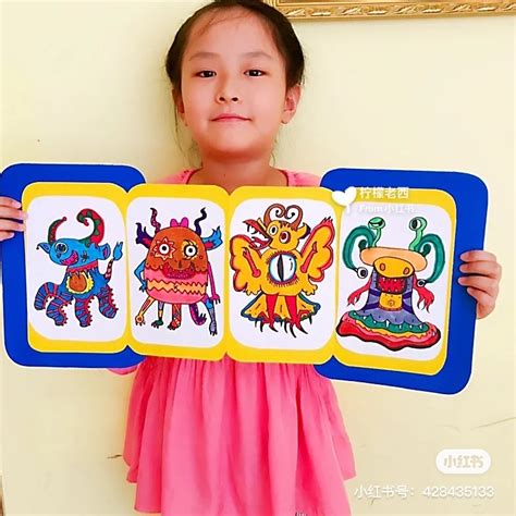 小怪兽 简笔画 创意画 高清图片，堆糖，美图壁纸兴趣社区