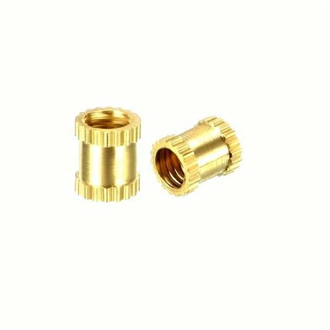 Buy M3 X 8 Mm Brass Heat Set Threaded Round Insert Nut 25 Pcs Online