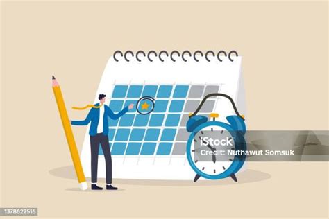 캘린더 날짜 이벤트 회의 일정 또는 약속 작업 마감일 표시 또는 주간 계획 중요한 비즈니스 날짜 개념 달력의 중요한 날짜 이벤트에 대한 사업가 서클 마크 연례 행사에 대한