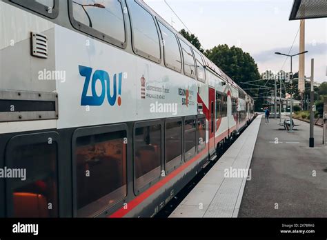 Grasse France July 23 2023 Sncf Train Type Ter Stands At The