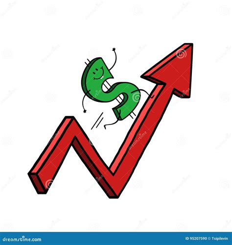 Dollar Increase Graph Illustration Stock Illustration Illustration Of