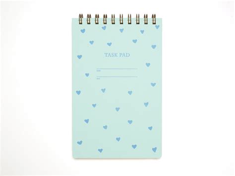 Task Pad Blue Hearts Shorthand