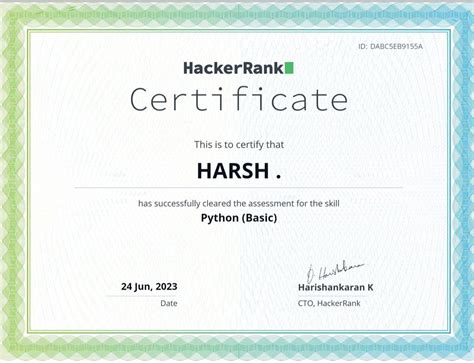 Harsh Chaudhary On Linkedin Python Hackerrank