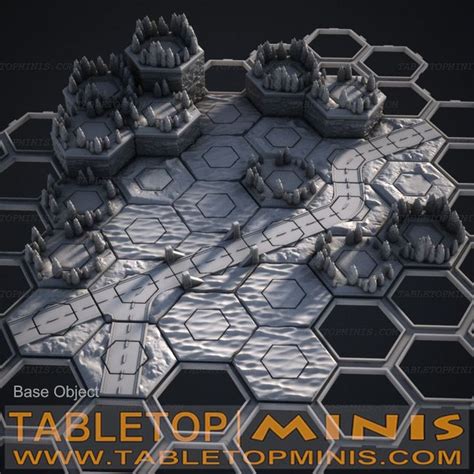 3d Printable Modular Hex Map Grassland For Battletech By Tabletopminis