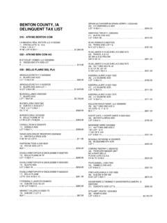 Benton County Ia Delinquent Tax List Benton County Ia Delinquent Tax