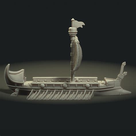 3d Printable Thalassa Penteconter Tolmirós Class Auxiliary Ship By