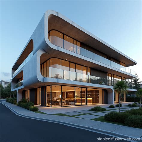 Modern Commercial Complex Stable Diffusion Online